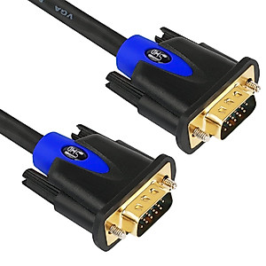 SHD VGA Cable, VGA to VGA HD15 Monitor Cable for PC Laptop TV Projector-6Feet