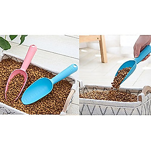 Annymall Composite Muti-Functional Scoop, 2 Piece Plastic Homegrown Gardening Tool Flowerpot Shovel Scoop, Pet's Food Scoop, Beach Sand Shovel 10‘’