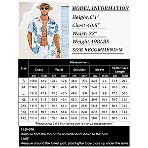 COOFANDY Men's Hawaiian Shirt Short Sleeve Casual Button Down Floral Printed Beach Shirts with Pocket Black