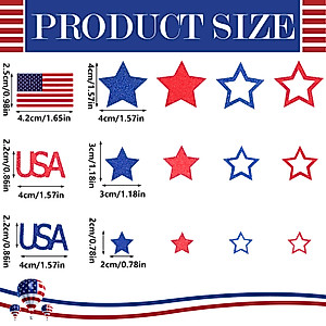 Whaline 300Pcs Independence Day Confetti 4th of July Glitter Red Blue White American Flag USA Patriotic Table Confetti Twinkle Stars Table Centerpiece for National Day Memorial Day Party Decorations