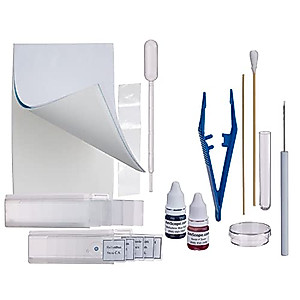 AmScope - 40X-1000X Cordless LED Student Biological Compound Microscope + Slide Preparation Kit + World of The Microscope Book - M100C-LED-SP14-WM