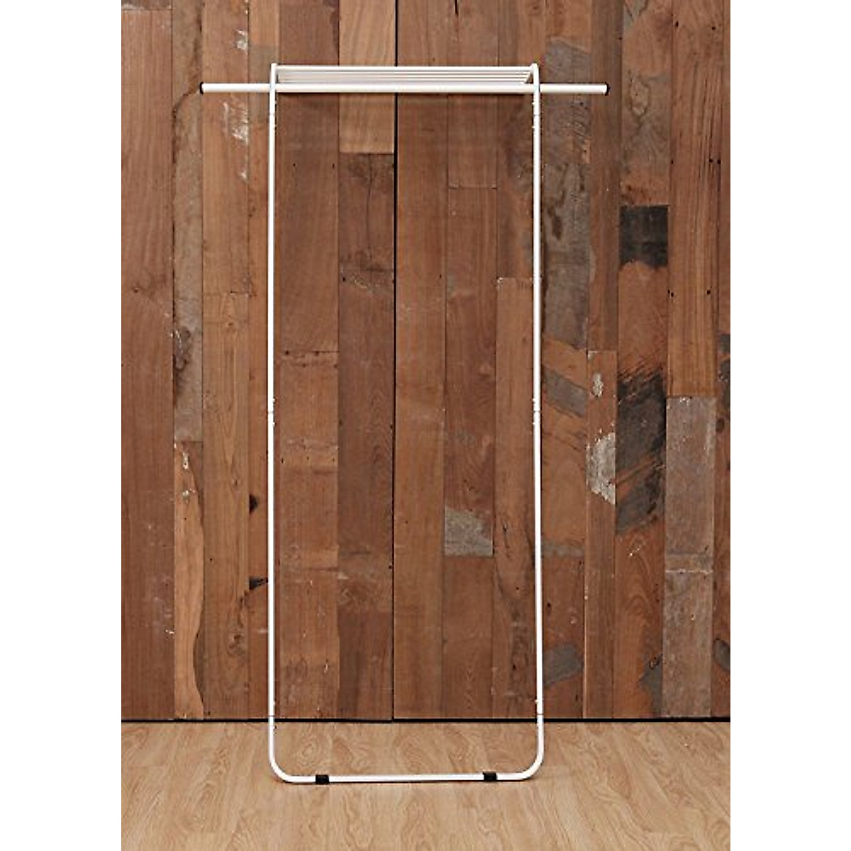 idee Free Standing Leaning Multi-Functional Coat and Shoe Rack, Space-Saving Garment Organizer, EDLR142W