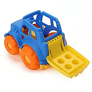 LotFancy 9'' Dump Truck Toy for Kids, Small Plastic Sand Truck, Construction Play Vehicle Toy for Baby Toddlers Outdoor, BPA and Phthalates Free
