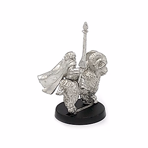 Stonehaven Miniatures Halfling Commander on Ram Mount Miniature Figure (for 28mm Scale Table Top War Games) - Made in USA