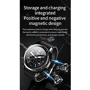 Alliget Smart Watch with Earbuds for Android iPhone, Fitness Tracker with Blood Oxygen Heart Rate Sleep Monitor, 2 in 1 Bluetooth Long Time Standby Sports Watch for Men Women