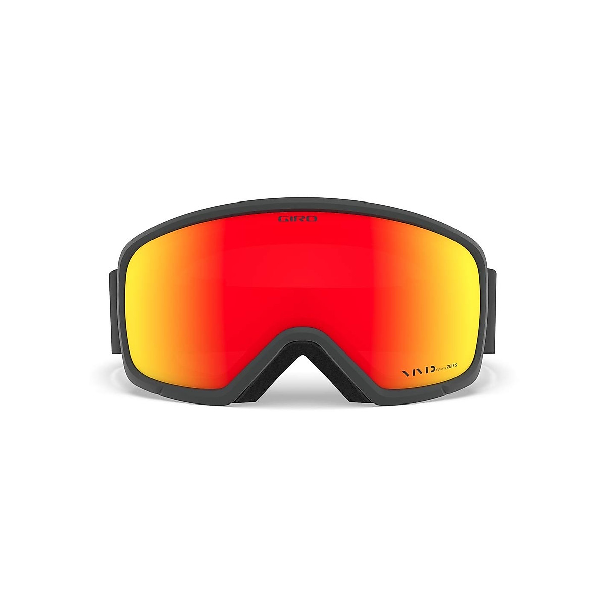 Giro Ringo Ski Goggles - Snowboard Goggles for Men, Women & Youth - Grey Wordmark Strap with VIVID Ember Lens