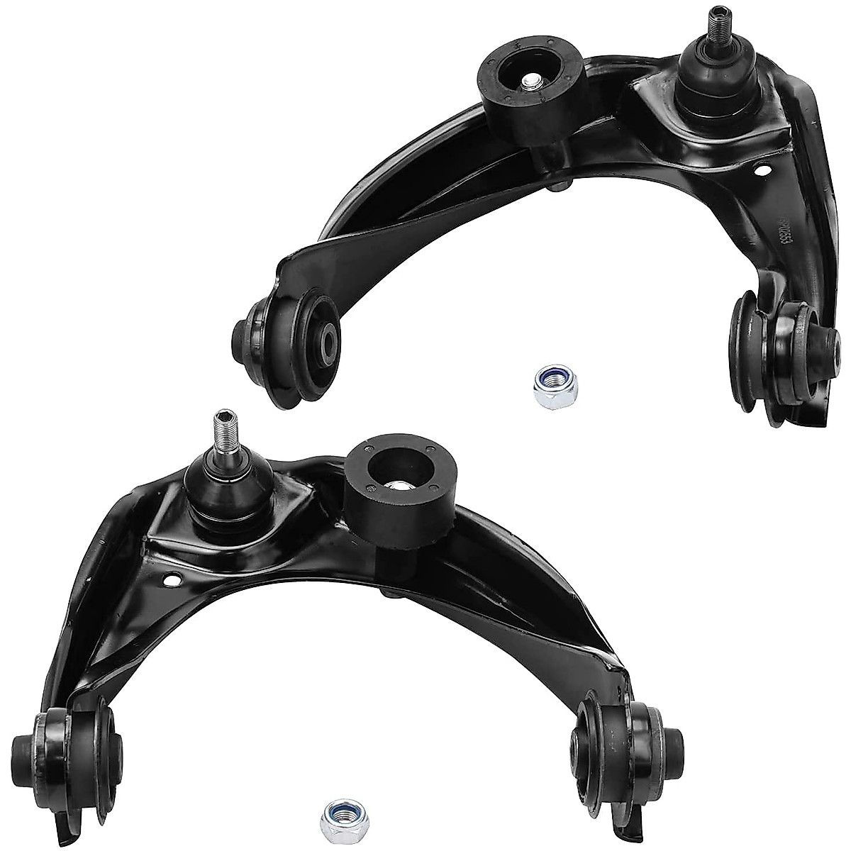 Detroit Axle - Front 6pc Suspension Kit for 2007-2012 Ford Fusion Lincoln MKZ 07-11 Mercury Milan 4 Lower Forward Rearward Control Arms 2 Upper Control Arms Ball Joints 2008 2009 2010 2011 Replacement