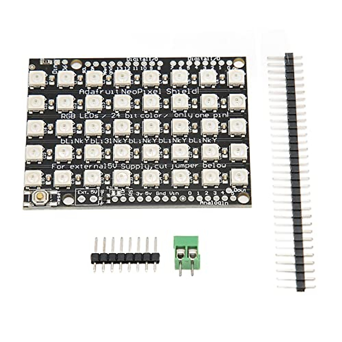Naroote Color Light Development Board, 40 Bit WS2812B 5050 RGB LED Full Color Integrated Controller for Bars