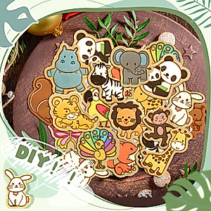 16 Pcs Animal Cookie Cutters with Plunger Stamps Set 3D Animal Shape Cookie Cutters Animal Embossing Cutter for Biscuit Fondant Cheese Baking Molds Forest Animal Biscuit Baking for DIY (Animals Style)