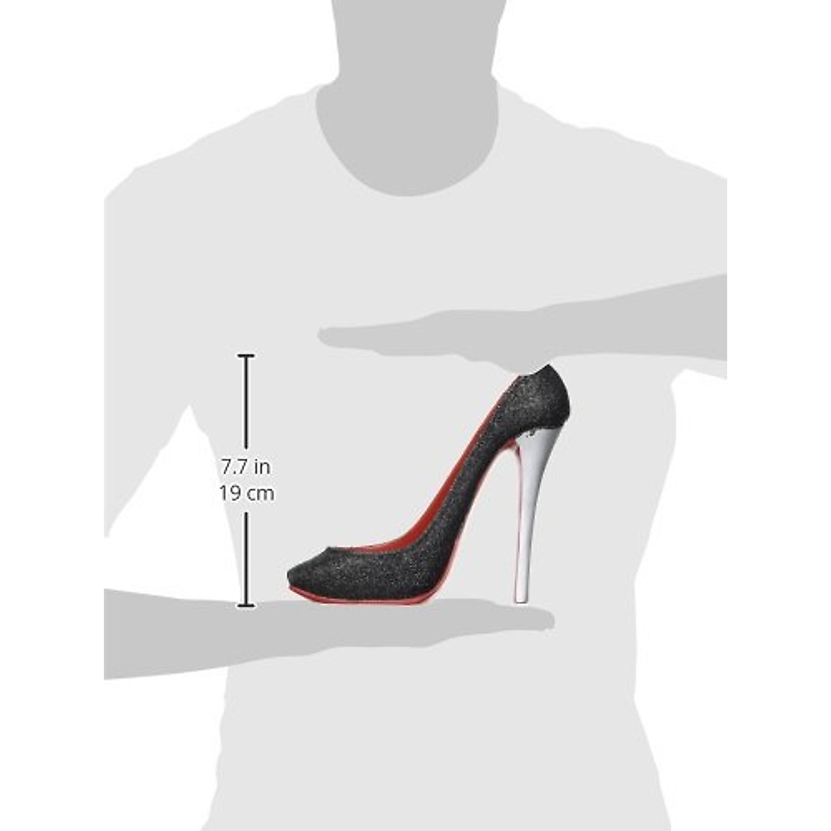 KitchInnovations High Heel Wine Bottle Holder - Four Attactive Style Variations Available (Black)