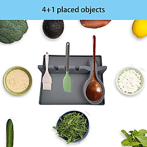 XIAOLIUYI 1Pack Premium Silicone Spoon Rest - large spoon rest, silicone utensil rest,spoon rest for stove top