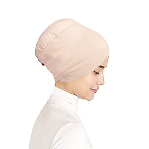 MuLanLegend | Mu Lan Song Series | Anti-Slip Non-Slip Bun Volumizer | Hijab Scarf Shawl | Bandana Under Scarf Tube (Nude Beige)