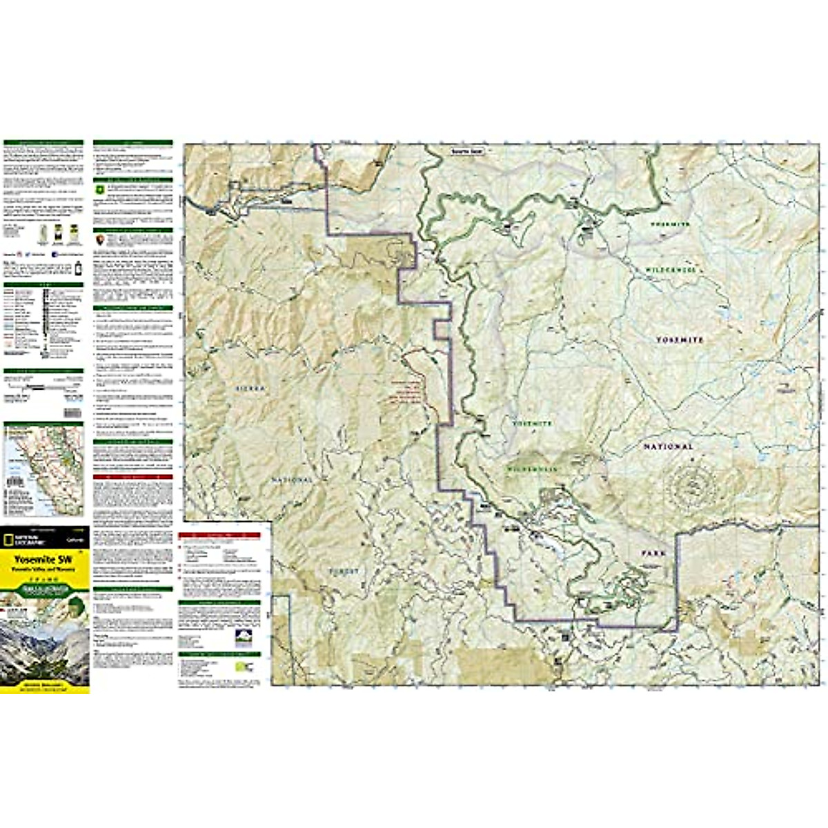 Yosemite SW: Yosemite Valley and Wawona Map (National Geographic Trails Illustrated Map, 306)