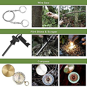 Gift for Men Dad Husband Him, Survival Kit 17 in 1, Survival Gear Tool Cool Gadgets Emergency Survival Gear and Equipment Christmas Stocking Stuffers for Families Hiking Camping Adventures