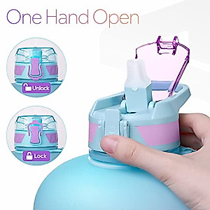 TOBA Motivational BPA Free Water Jug Large Sports Water Bottle Leakproof Drinking, 1 Gallon 128 oz