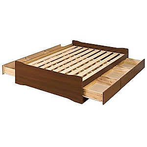 Prepac Coal Harbor Queen Mate's Platform Storage Bed with 6 Drawers, Espresso