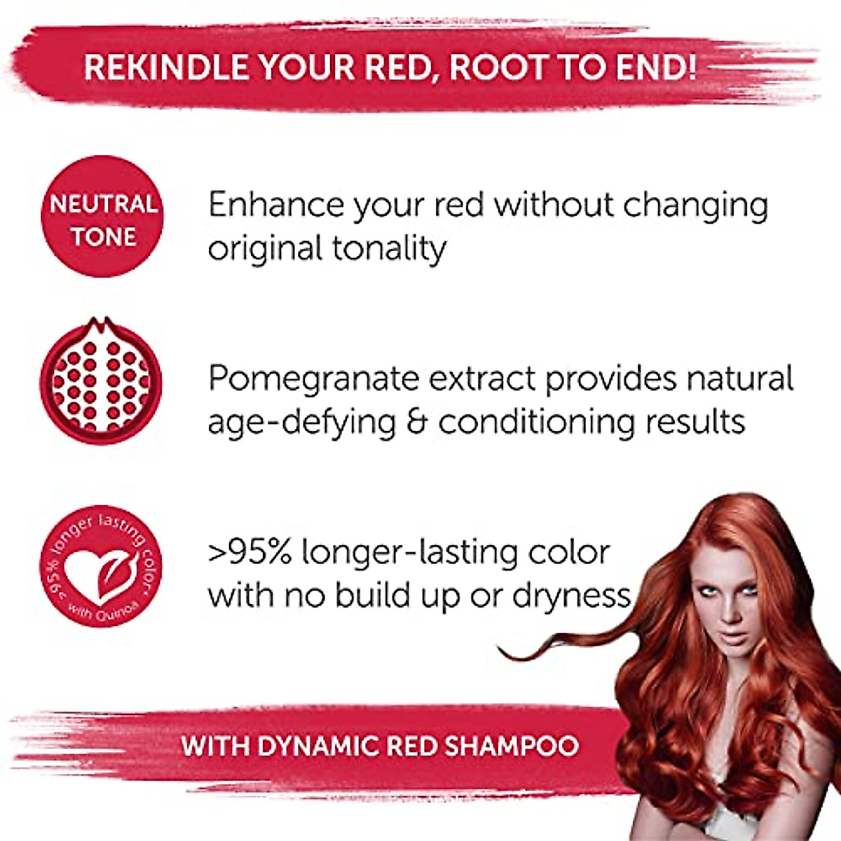 Framesi Color Lover Dynamic Red Shampoo, 16.9 fl oz, Red Hair Shampoo, Shampoo for Color Treated Hair