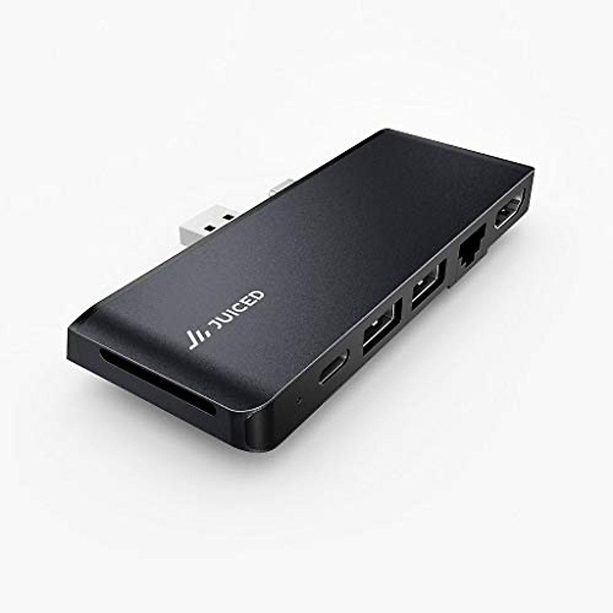 Juiced Systems ZipHUB | Surface Pro 7 Multiport Adapter | USB 3.0 | Ethernet | SD Memory | USB-C Data (ZipHUB)