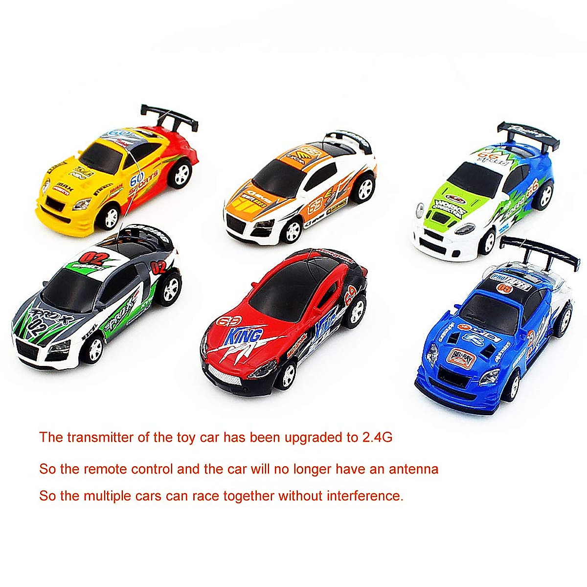 haomsj Mini Coke Can Speed Rc Radio Remote Conrtol Micro Racing Car with Led Lingts Kids Toys Gift (1PC)