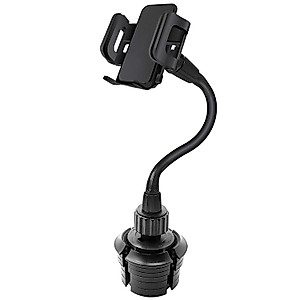 Cup Holder Phone Mount, Goose Neck Hands Free Cradle Compatible with Apple iPhone, Samsung Galaxy Z Flip, Z Fold, Google Pixel, Moto (PH650G)