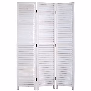 3 Panel Room Divider Privacy Screen 4.3 Ft Tall Privacy Wall Divider 67.7" x 16.9" Each Panel Folding Wood Screen for Home Office Bedroom Restaurant