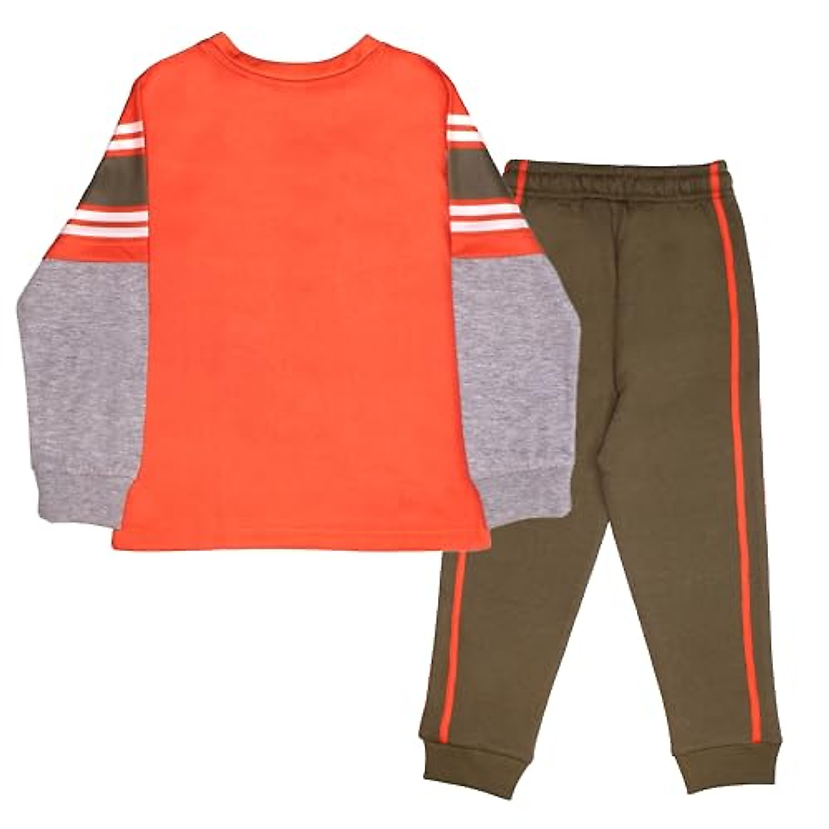Minecraft Video Game 2-Piece Set, Boys Long Sleeve Active Mesh T-Shirt & Pants 2-Pack Bundle Set (Size 7, Orange)