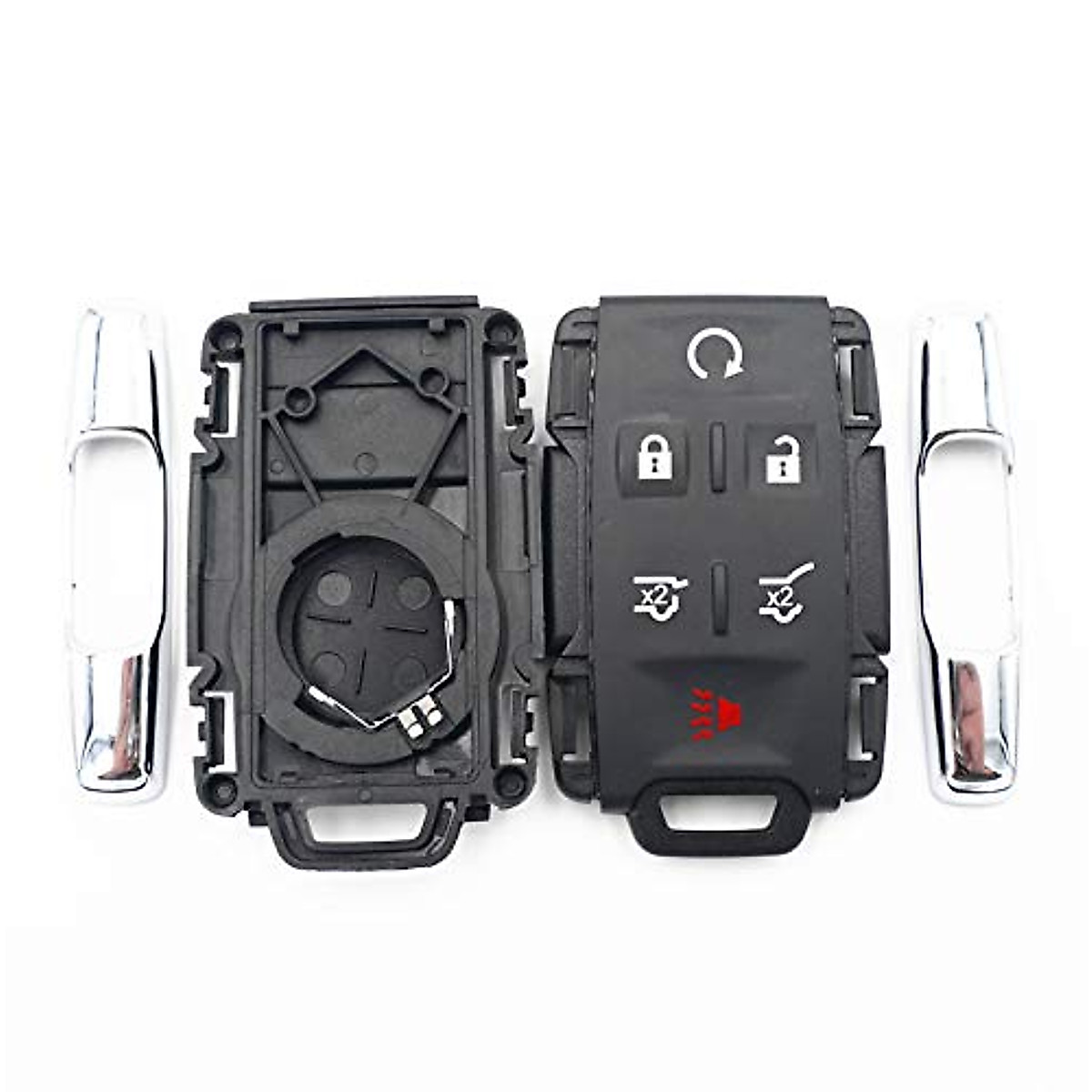 WFMJ for Chevrolet Chevy Tahoe Suburban GMC Yukon Keyless Entry 6 Buttons Remote Smart Key Case Shell Fob