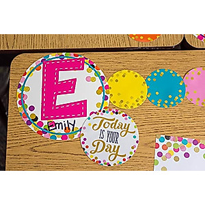 Teacher Created Resources Multi Bright Stitch 7" Fun Font Letters & Colorful Stripes Straight Rolled Border Trim - 50ft