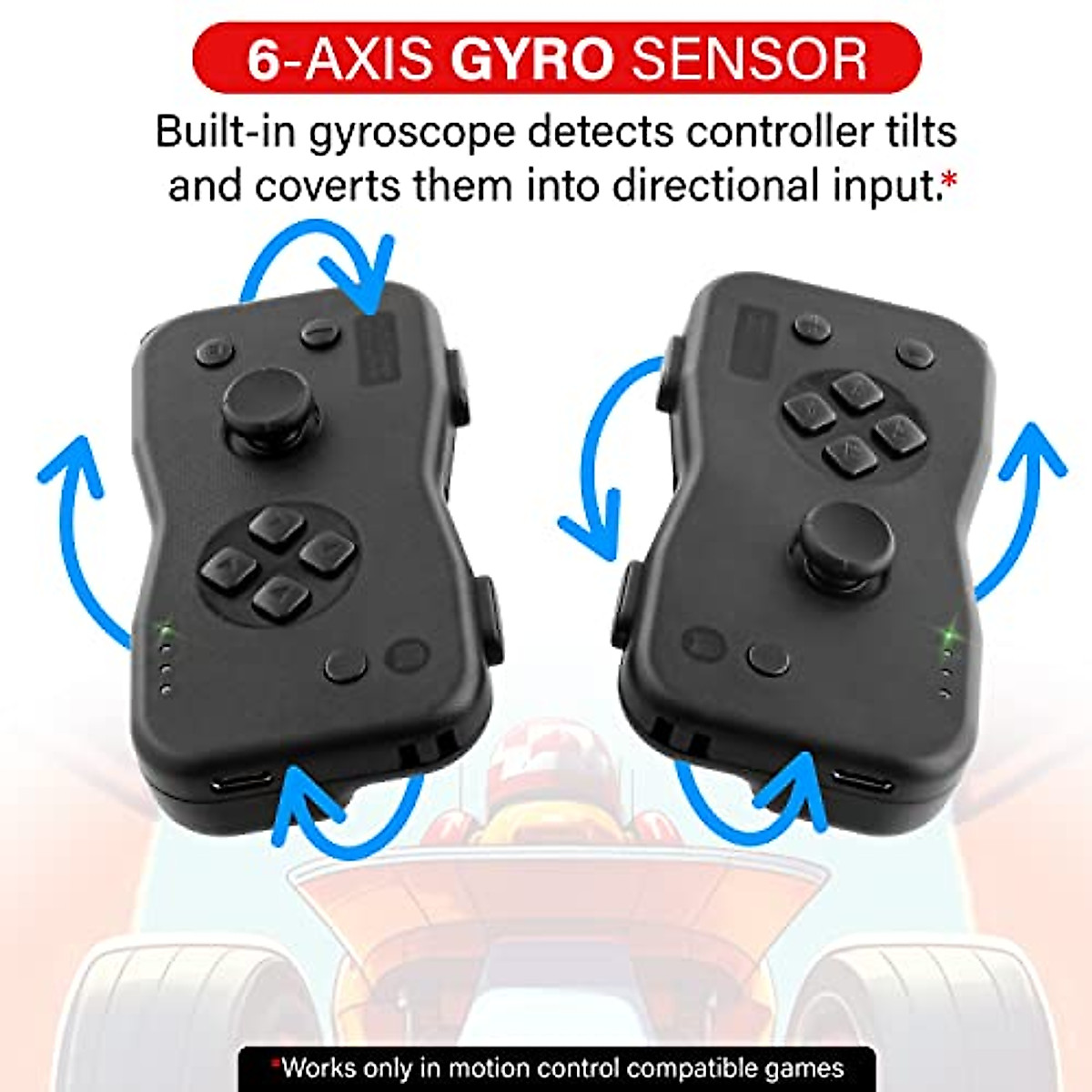 Nyko Dualies Controller Set for Nintendo Switch -Black: Comfortable, Responsive, and Precise Wireless Gaming with Motion Control, USB C Charge Cable. Joycon Alternative