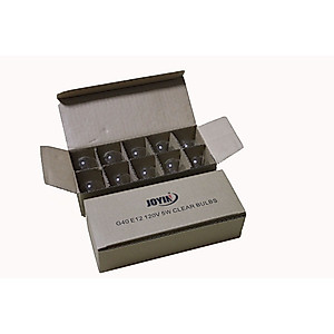 Joyin Pack of 10 Bulbs,Replacement Glass Bulbs for String Lights with G40 Clear Globe Bulbs(5W,Warm Incandescent,1.5")