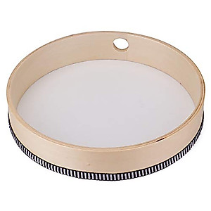Foraineam 10 Inch Hand Drum Music Percussion Wood Frame Drum with Beater