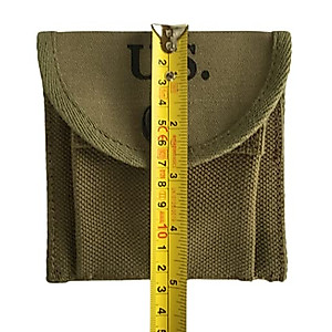 (Pack of 5) U.S WWII M1 Carbine Buttstock Ammo Ammunition Cartridge Magazine Pouch WW2