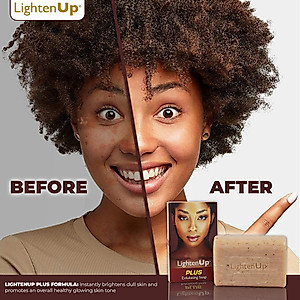 OMIC LightenUp, Exfoliating Soap - 200g / 7fl oz - Skin Brightening Soap, Cleansing Bar, Formulated to Fade Dark Spots, with Apricot, Glycerin, Coconut Oil