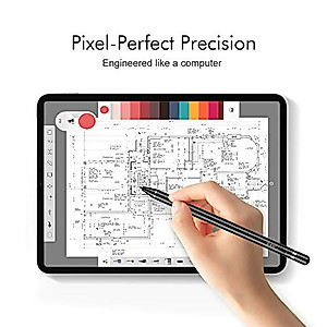 MEKO Upgraded Fine Tip Stylus Pen with Palm Rejection, Compatible for 2018&2019&2020 Apple iPad Pro 11/12.9 Inch 3rd&4th Gen, iPad 6th/7th/8th Gen/Air 3rd/4th Gen/Mini 5th Gen Digital Pencil -Black