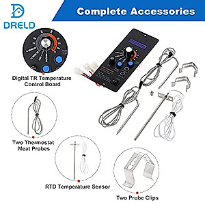 Digital Thermostat Kit Compatible with Camp Chef Wood Pellet Grills, with RTD Temperature Sensor and Dual Meat Probes