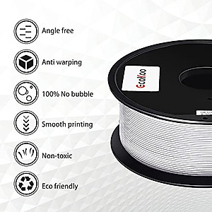 GOOFOO PLA+ 3D Printer Filament 1.75mm,Bubble-Free Clog-Free Tangle-Free Dimensional Accuracy +/- 0.05 mm,1 kg Spool(2.2lbs),White