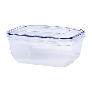 Superio Sealed Food Storage Container, 4.2 Qt, Airtight Leak Proof Meal Prep Containers, Rectangle Shape, Microwave and freezer safe, BPA-free Plastic (1, 4.2 Quart)