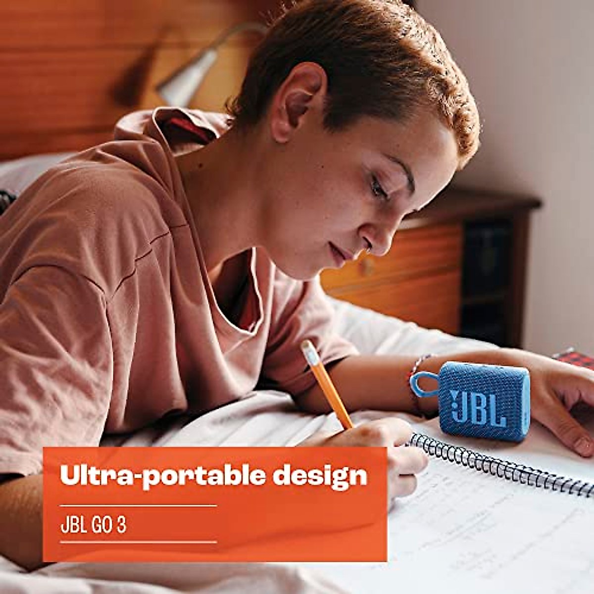 JBL Go 3 Eco: Portable Speaker with Bluetooth, Built-in Battery, Waterproof and Dustproof Feature - Green