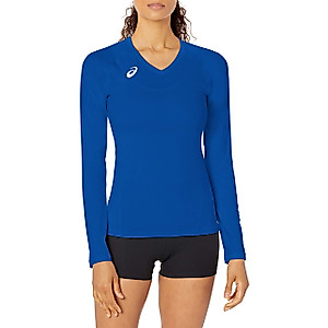 ASICS Spin Serve Volleyball Jersey Long Sleeve, Team Royal, Medium