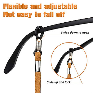 Eyeglass Straps, Premium Nylon Adjustable Eyewear Retainers, Anti-slip Eyeglass Lanyard, Sport Unisex Sunglass Eyeglass Chains for Men and Women's