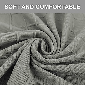 RRNAR Armrest Chair Covers, Armchair Couch Arm Rest Covers Anti-Slip Spandex Polyester Sofa Arm Caps Slipcovers, for Chair, Sofa, Couch,Burgundy,Set of 6