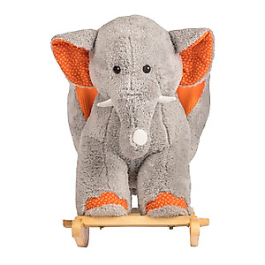 Rockin' Rider Ernie The Elephant Baby Rocker, Orange, Large