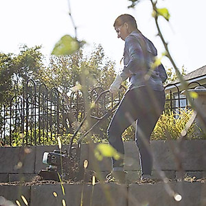 TAZZ 35351 Garden Cultivator, 33cc 2-Cycle Viper Engine, Gear Drive Transmission, Adjustable Height Wheels, Green