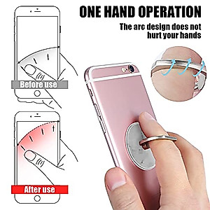 AILIFE Cell Phone Ring Holder Stand, 3 Pack 360 Degree Rotation Finger Ring Stand, Universal Metal Ring Grip, Phone Finger Kickstand, Round-Shaped Finger Grip Loop for Smartphones, Tablets (Marble 2)