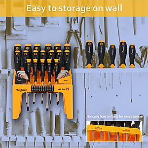 YF YoungFulTool 45Pcs Magnetic Screwdriver Set with Plastic Racking Hex Key Allen Wrench Precision Screwdrivers Flat Phillip Pozi Torx Screwdrivers Magnetic Screwdriver Handle DIY Tools Men Tools