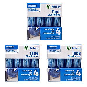 Adtech 05603 Glue Runner Permanent 35 Yards Total - Pack of 3 (4 each)