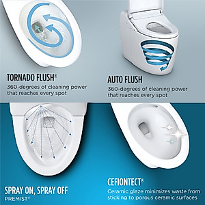 Toto TOTMS922CUMFG01 Washlet G450 0.8/1 GPF Dual Flush One Piece Elongated Chair Height Toilet - Bidet Seat Included Cotton