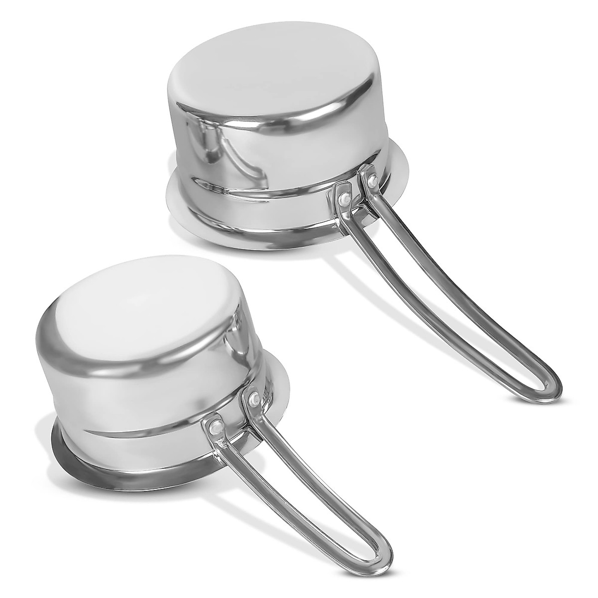 KSJONE Set of 2 Professional Grade Saucepan with Stay Cool Handles, Kitchen Cooking Pans, Dishwasher Oven Safe & Compatible with All Stovetops Multipurpose for Home Restaurant (1 Quart & 2 Quart)