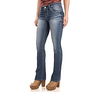 WallFlower Women's Size Legendary Bootcut Mid-Rise Insta Stretch Juniors Jeans (Standard, Keller, 20 Plus