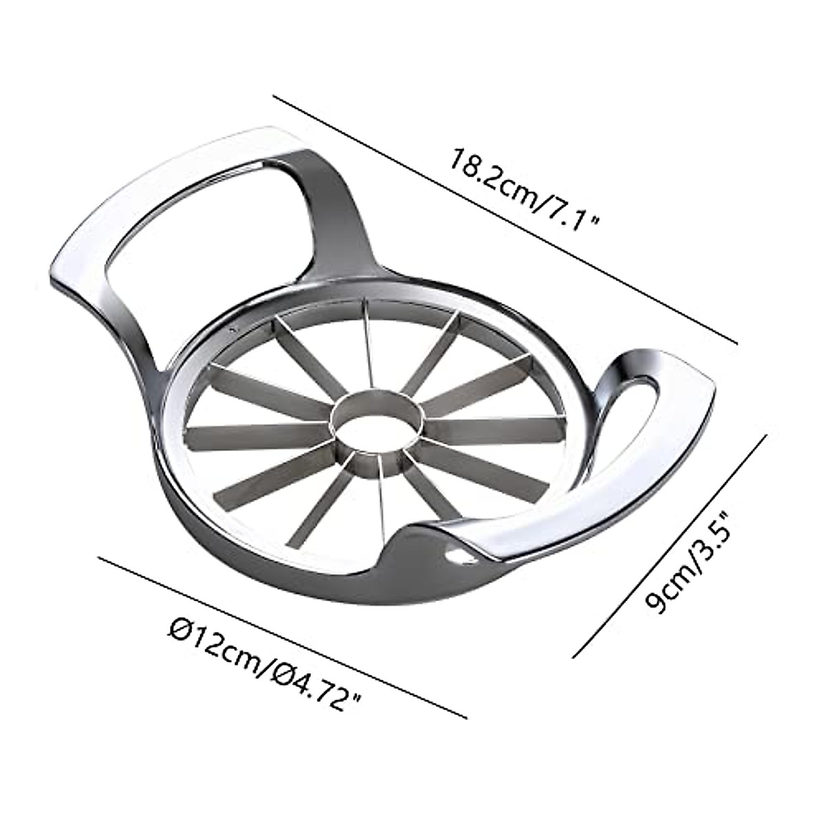 SAVORLIVING Apple Slicer, Upgraded Version 12 Slices Extra Large Apple Cutter, Stainless Steel Ultra-Sharp Apple Slicer and Corer, Pitter, Apple Divider Up to 4 Inches Fruit (Upgraded)